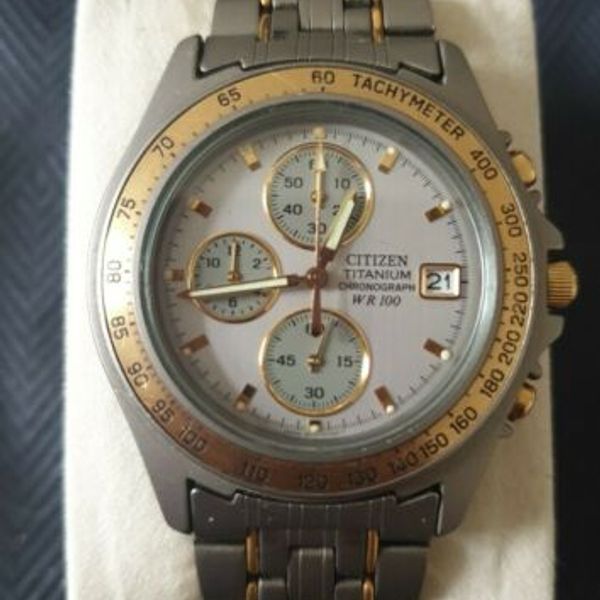 Citizen Titanium Chronograph WR100 mit Datum Tachymeter 0510-C50707 TA ...