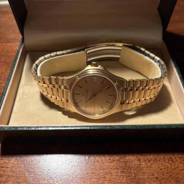 Hamilton Masterpiece Gold Men's Quartz Watch with Box And Booklet New ...