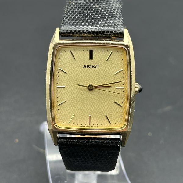 Vintage 1990 Seiko Chariot 5P31-5E10 Gold Square 27mm Qz Men's Watch | WatchCharts Marketplace