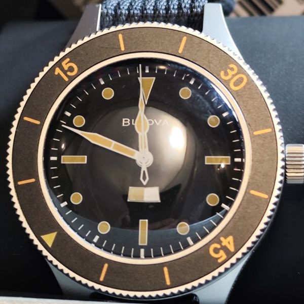 Bulova - 98A266 - Mil-Ships Acciaio - Nos - Cinturino scafandro ...