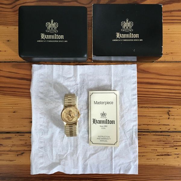 Hamilton 9812 Quartz Mens Wrist Watch Masonic Scottish Rite Emblem ...