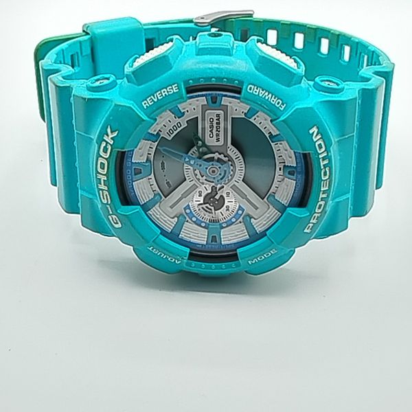 Casio G-Shock Men's Analog-Digital Resin Watch Teal Band with White GA ...