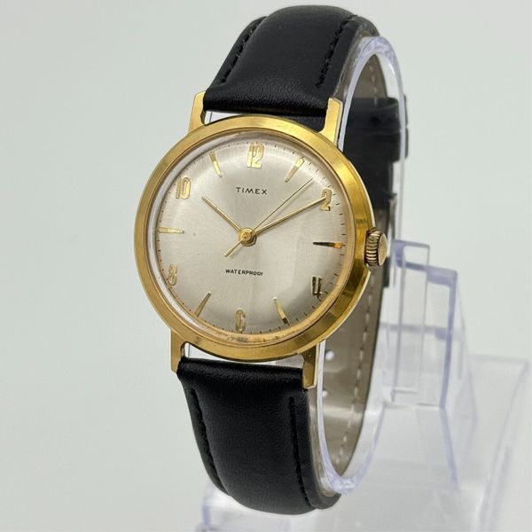 Men's Vintage TIMEX Marlin 1962 Gold Tone Classic Mechanical Watch ...