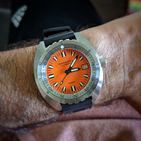 FS: Maranez Samui steel orange Doxa Homage Seiko diver | WatchCharts