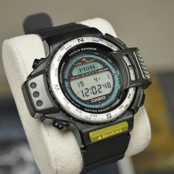 CASIO PROTREK ATC-1100 WATCH COMPASS TEMPERATURE BAROMETER ALTIMETER ...
