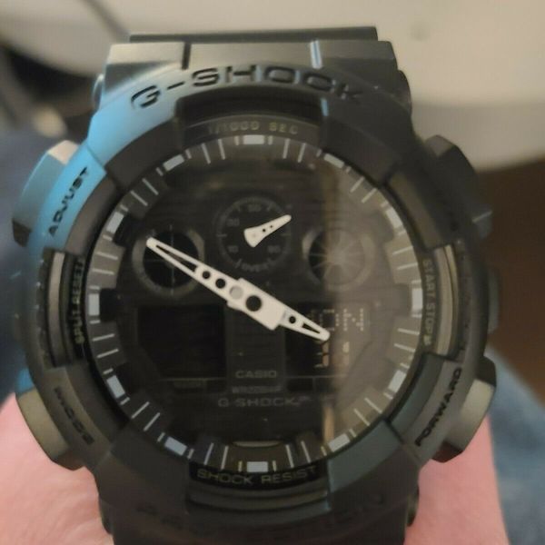 Casio GA100-1A1 Men's G-Shock Black Resin Strap Anti-Magnetic Ana ...