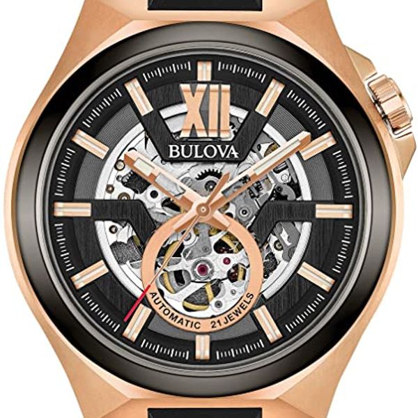 Bulova Bulova Men's Automatic Stainless Steel and Silicon Casual Watch ...