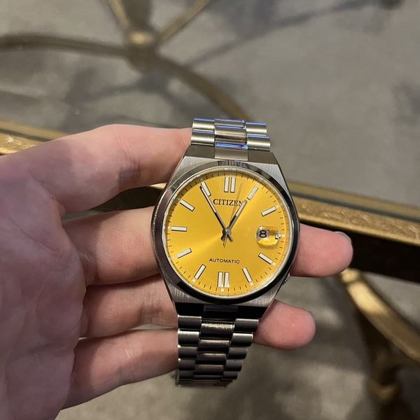 Citizen Men's Tsuyosa Automatic Watch Yellow | WatchCharts Marketplace