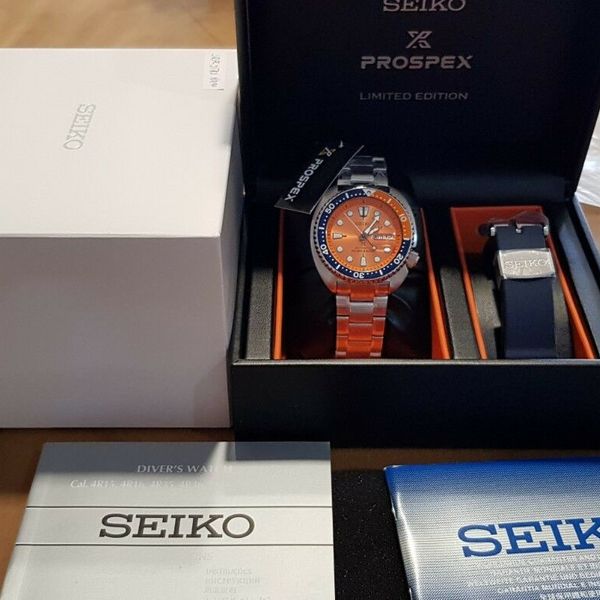 SEIKO SRPC95K1 PROSPEX Orange Turtle Nemo Limited Edition SRPC95 WATCH ...