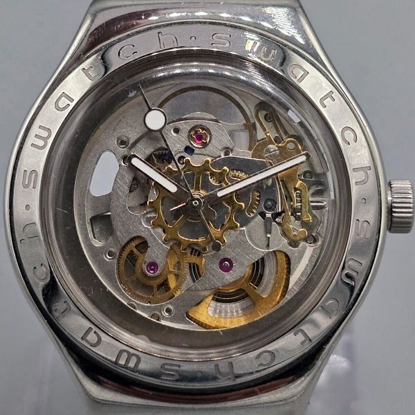 Swatch Irony Skeleton Automatic Men's Watch - BODY & SOUL - Swiss Made, YAS100G | WatchCharts ...