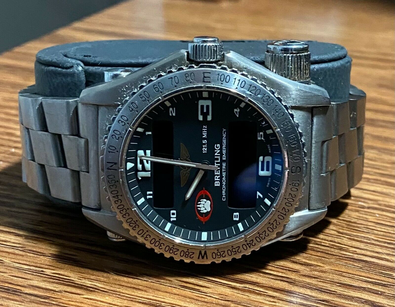 BREITLING Emergency Titanium BLACKWATER WATCH E76321 10/B833 With BOX ...