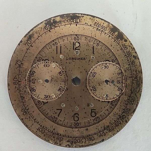 AUTHENTIC LONGINES 13ZN CHRONOGRAPH ORIGINAL DIAL - 33.8mm Diameter ...