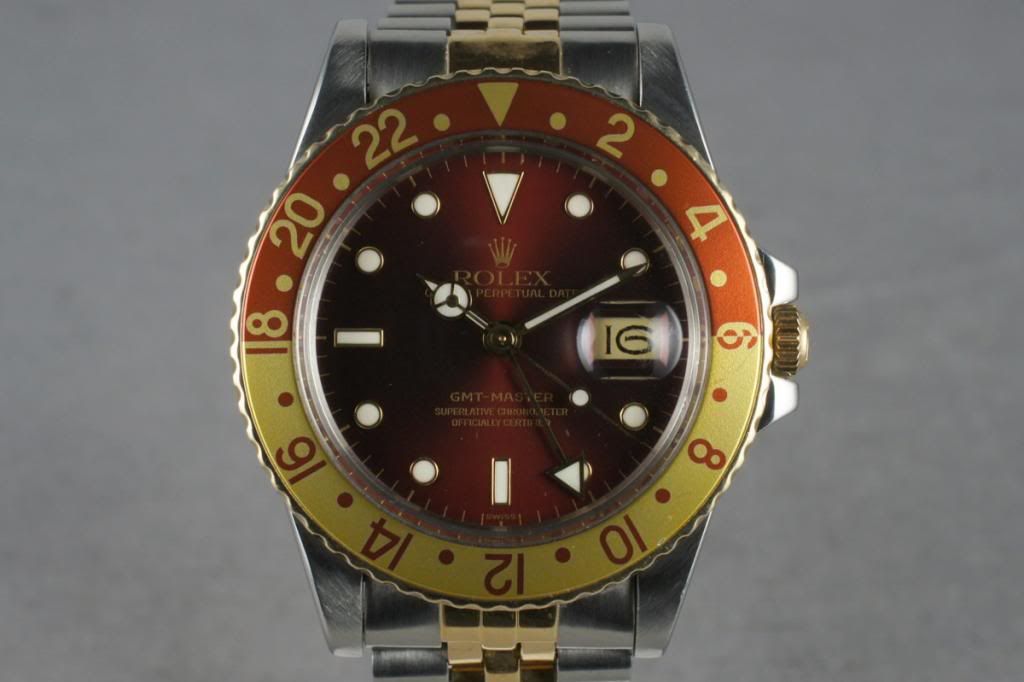 FS: 1982 Rolex 18K/SS GMT-Master Ref: 16753 Root Beer Dial ...