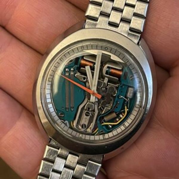 Vintage BULOVA ACCUTRON Spaceview Oval 38mm Stamped N4 all steel Watch ...