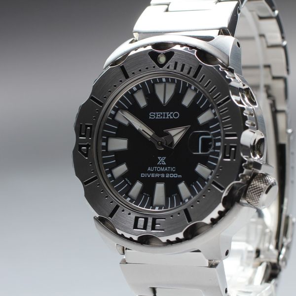 [N MINT] Seiko Prospex SBDC025 Black Monster 6R15-02X0 Automatic Watch ...