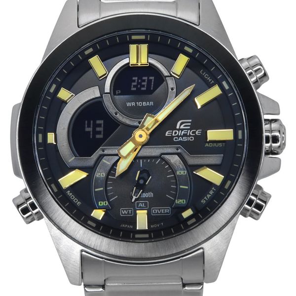 Casio Edifice Black Dial Quartz Sports 100M Men's Watch ECB-30DB-1A9 | WatchCharts Marketplace