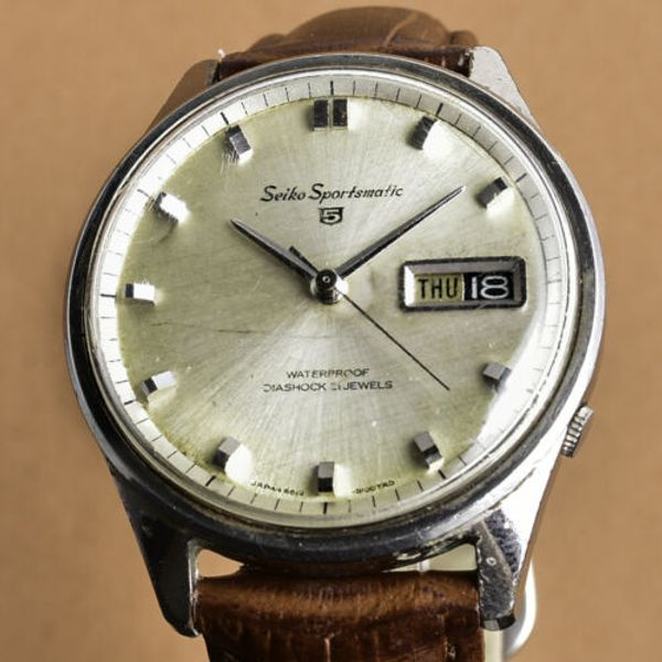 VINTAGE 1966 SEIKO SPORTSMATIC 5 6619-8039 Diashock 21 Jewels Men's Wrist Watch | WatchCharts ...
