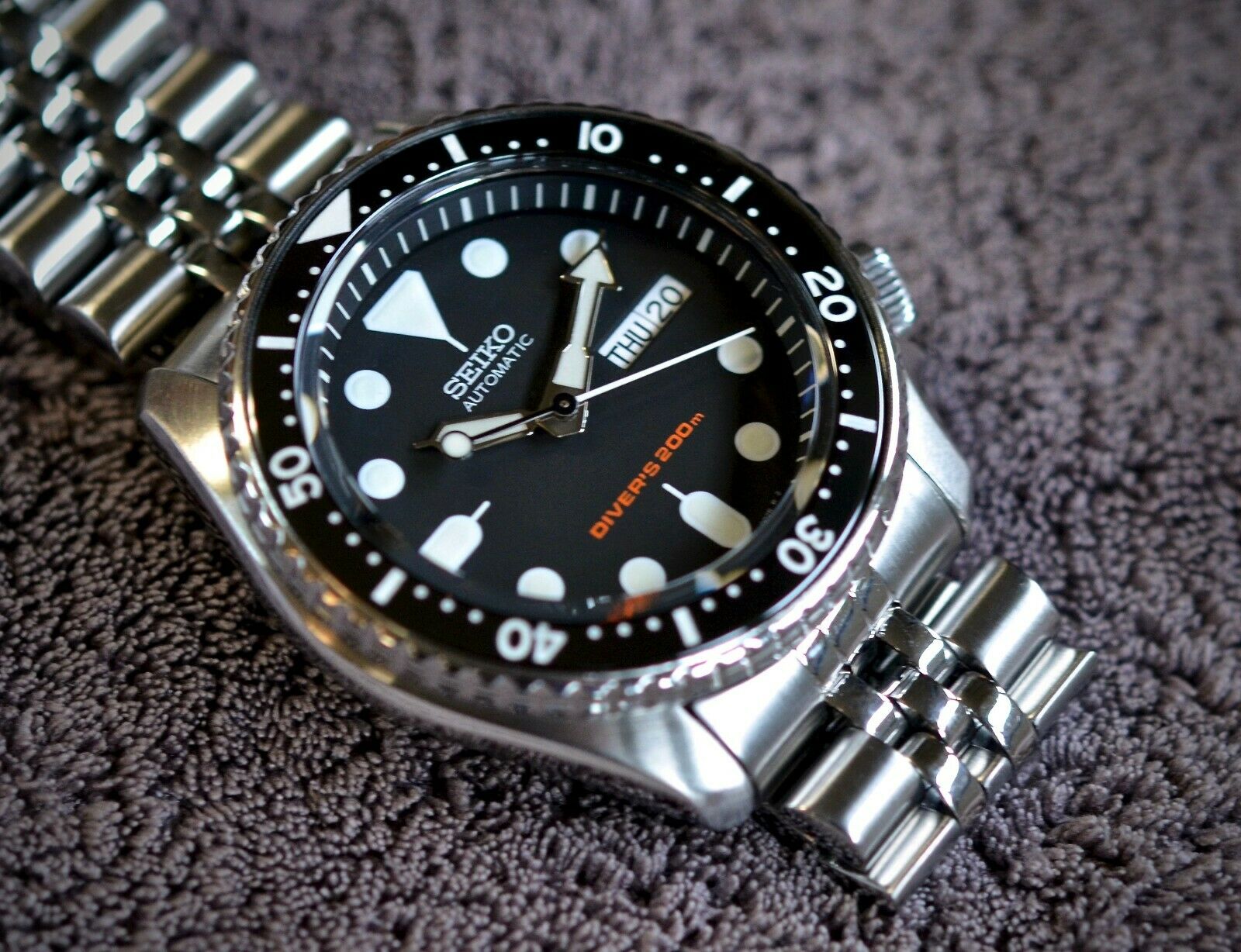 Seiko SKX007K2 Automatic Dive Watch Sapphire Crystal Ceramic Bezel ...