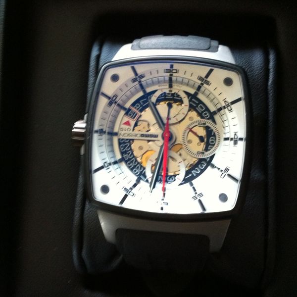 FS: MOMO DESIGN Men's Automatic Chronograph Titanium Case Black Rubber ...