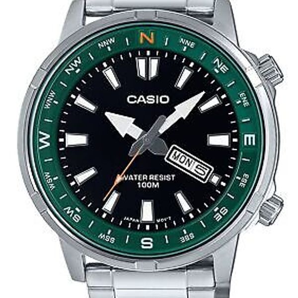 Casio Standard Analog Black Dial Casual Quartz 100M Men's Watch MTD ...