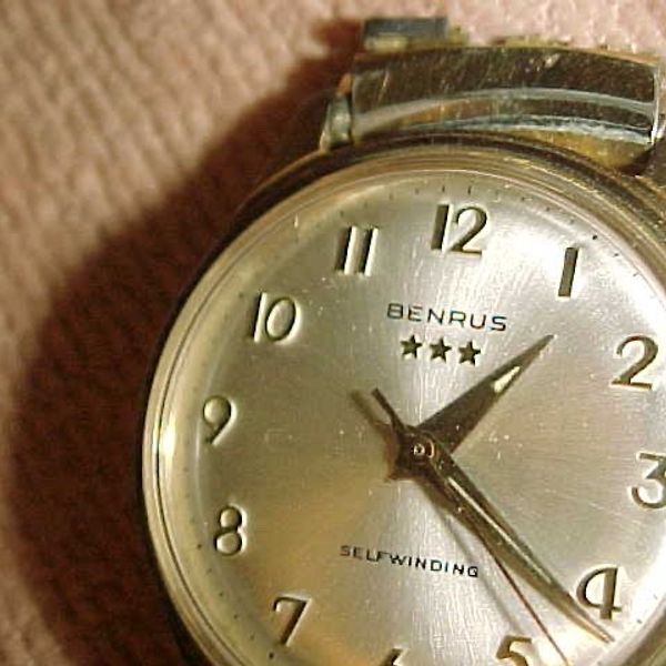 SHARP! vintage BENRUS 3-STAR SELF-WINDING WRISTWATCH | WatchCharts Marketplace