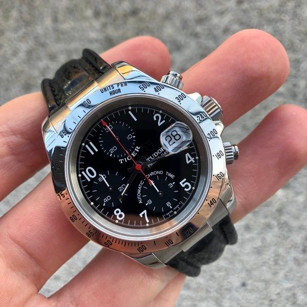 $2275! Tudor Prince Date 79280P Chronograph Black Arabic | WatchCharts ...