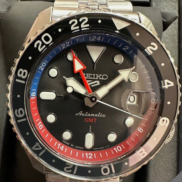 Seiko 5 Sports SSK019 GMT Automatic Mechanical Watch 100m Waterproof ...