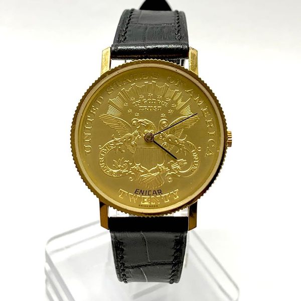 Enicar Gold President Coin Watch Vintage Luxury Men's Timepiece ...