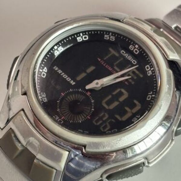 Casio World Time Analog/digital Menâ s Watch AQ-160 | WatchCharts ...