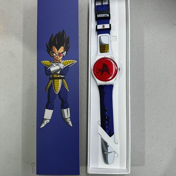 Dragon Ball Z 2022 VEGETA SWATCH Wrist Watch Vegeta X Swatch SUOZ348 ...