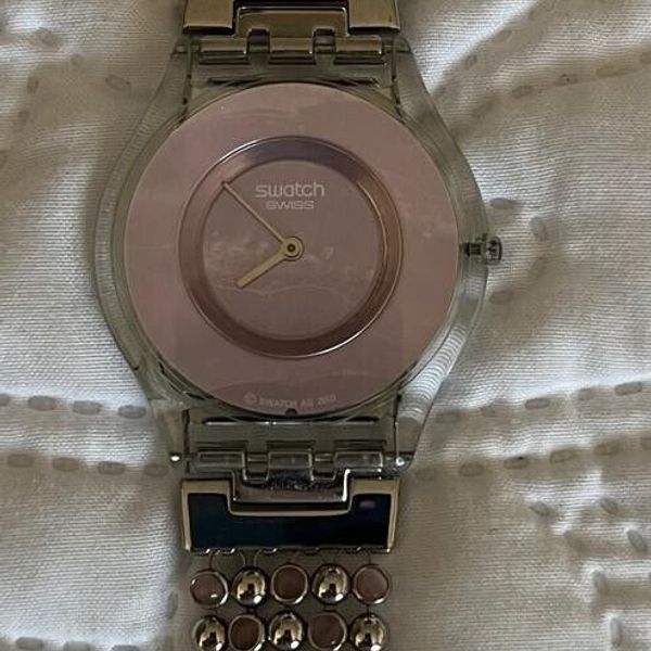 Ladies Swatch watch - pearlescent watch face | WatchCharts Marketplace