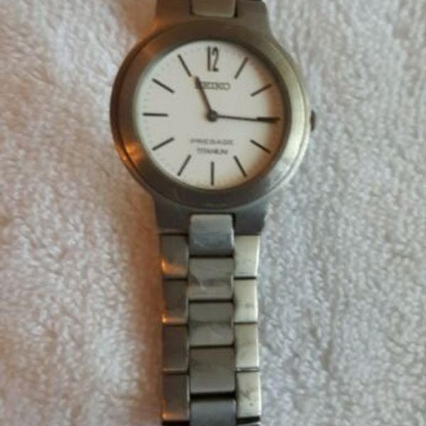 Ladies Seiko Presage 1N00-1E60 Titanium Wristwatch Original Band New ...