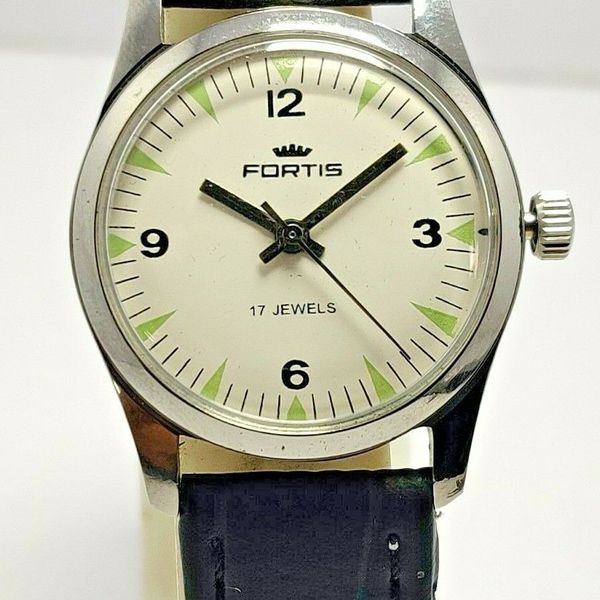 FORTIS Rare Manual Winding 17 Jewels FHF96 Movement Men's Wristwatch ...