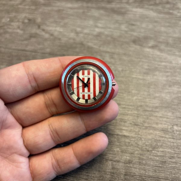 Vintage Timex UFO Fun Timer Red & White Stripes Parts Or Repair ...