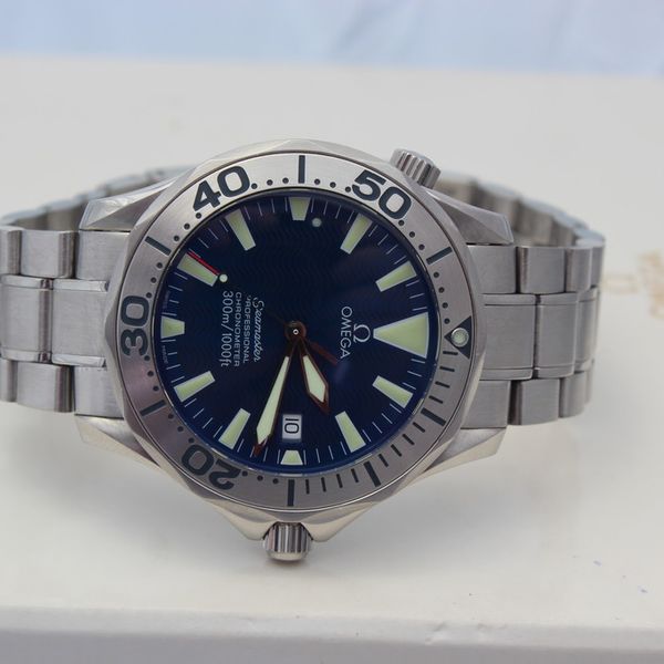 SOLD Omega Seamaster Pro SMP 2255.80 Electric Blue 41mm Full Size Auto - Box, Papers, Serviced ...