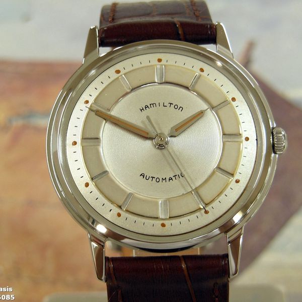 1960's Vintage HAMILTON Micro Rotor AUTOMATIC , Stunning Silver Dial ...