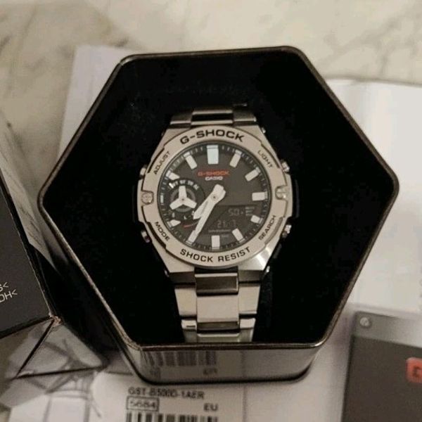 Casio G-SHOCK G-Steel Bluetooth Solar Full Set GST-B500D-1AER | WatchCharts Marketplace