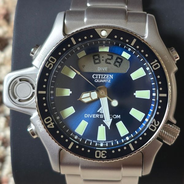 Citizen Aqualand Promaster Blue Dial JP2000-67L Diver Watch Depth Sensor Alarm | WatchCharts ...