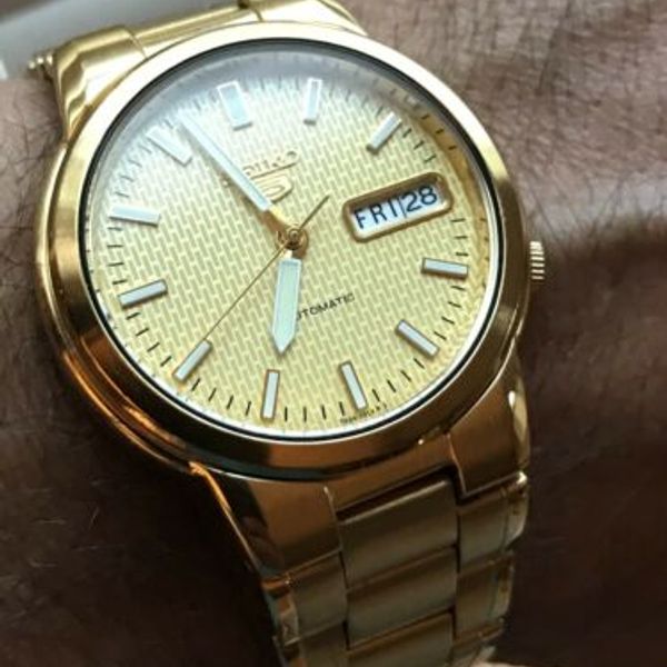Vintage SEIKO 7S26-01F0 Automatic 21 Jewels Gold Tone 36mm Mint ...