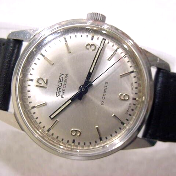 Vintage large antique Art Deco GRUEN JAMES BOND mens watch ...