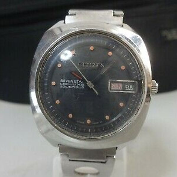 Vintage 1969 CITIZEN Automatic watch [SEVEN STAR Deluxe] 23J Cal.5270 ...