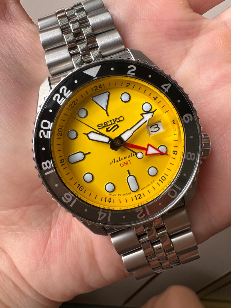 SSK017 - Yellow Seiko 5 Sports SKX GMT U.S. Special Creation ...