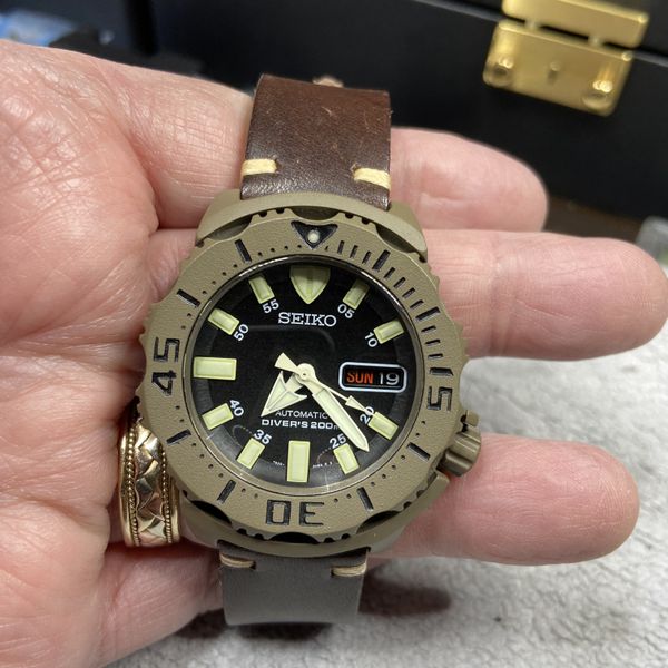 [$595 USD] Withdrawn. Seiko Monster Mod - Very Unique - Cerakote Finish ...
