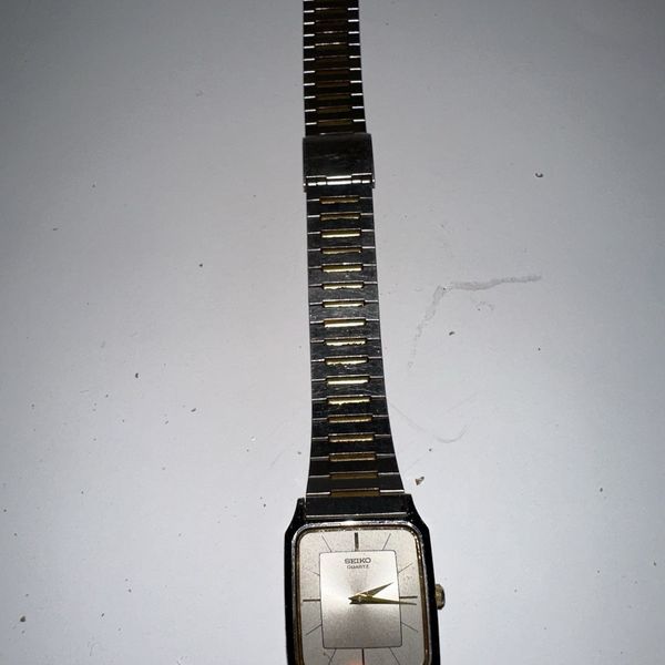VTG Seiko Men Tank Two Tone Quartz 6530 Watch Parts Or Repair ...
