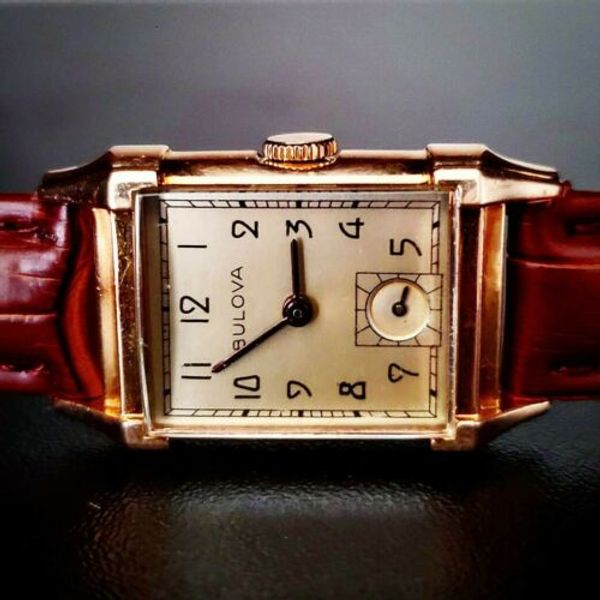 Vintage Bulova Mens rare Watch "reverso", mechanical Rectangle ...