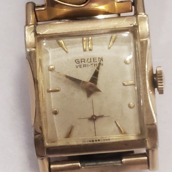 Antique Watch GRUEN Veri Thin Switzerland Swiss 10K RGP Gold Plate ...