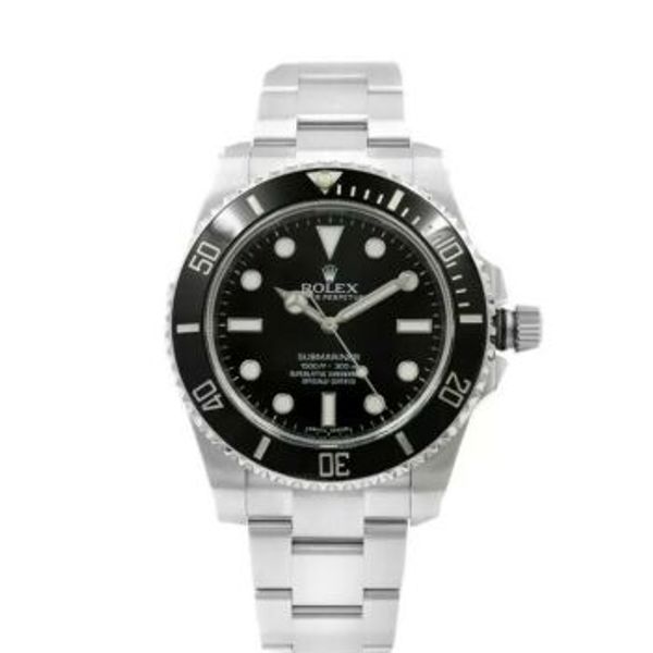 Rolex Submariner Steel Ceramic Black Dial Automatic Mens Watch 114060 ...