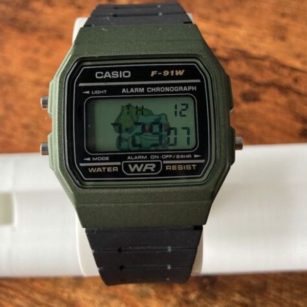 Modded Casio F91w Bulbasaur Watch | WatchCharts Marketplace