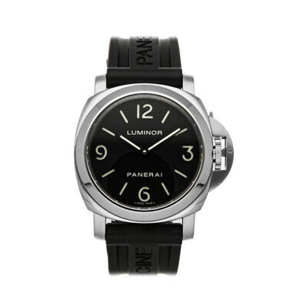 Panerai Luminor Base Manual 44mm Steel Mens Strap Watch PAM 112 ...
