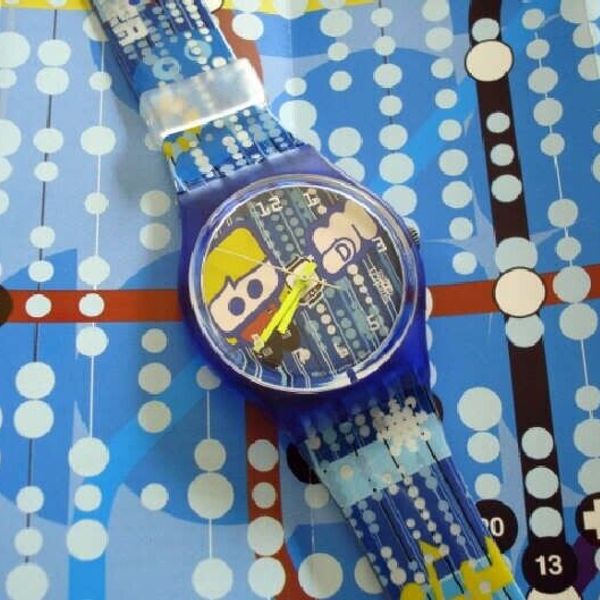 LONDON CLUB! Funky Swatch w LONDON CLUB MAP ARTWORK By IAN ANDERSON ...
